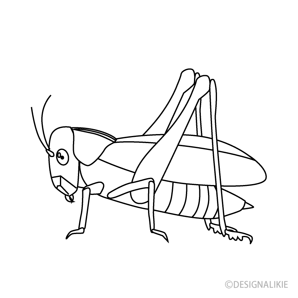 Grasshopper Black And White Clipart