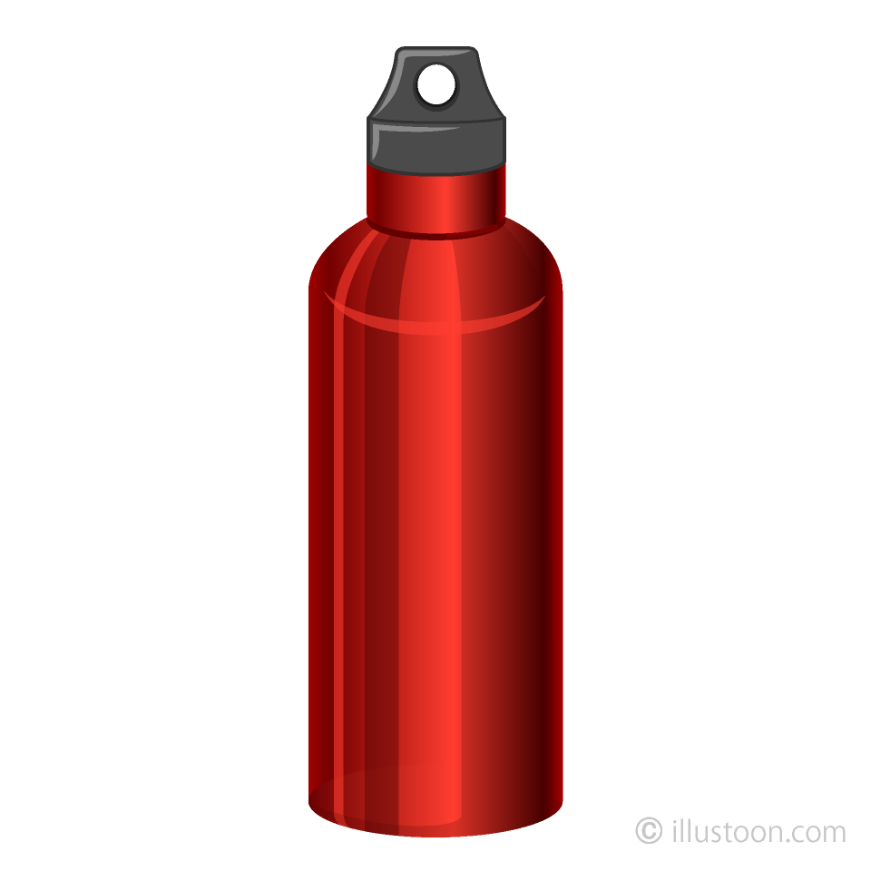Red Stainless Water Bottle Clip Art Free PNG Image Illustoon