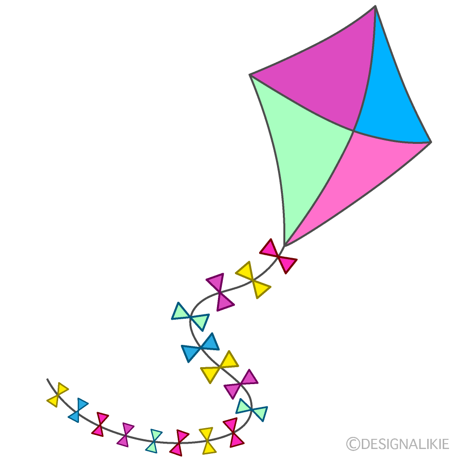 Cute Kite Clip Art Free PNG Image Illustoon