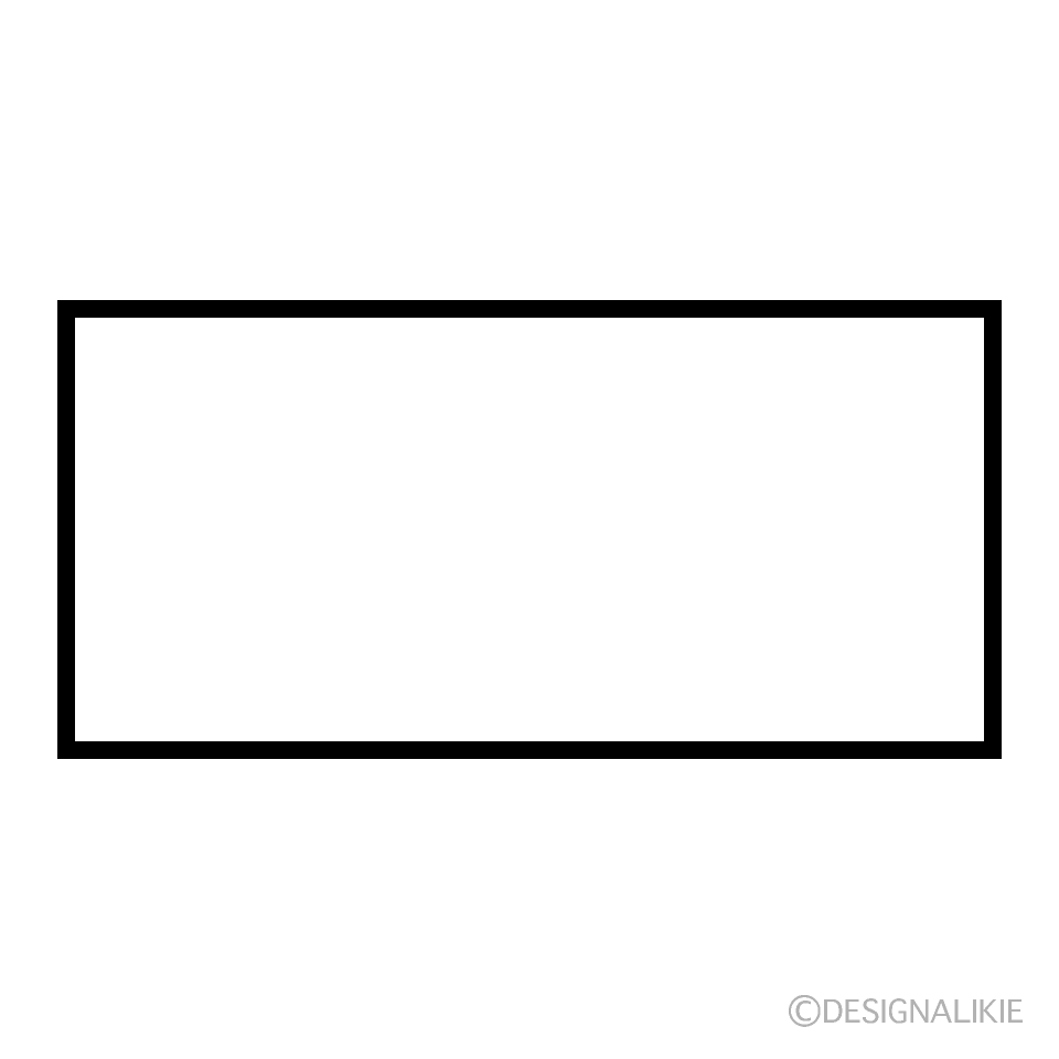 Rectangle Shape Black And White Clip Art Free PNG Image Illustoon