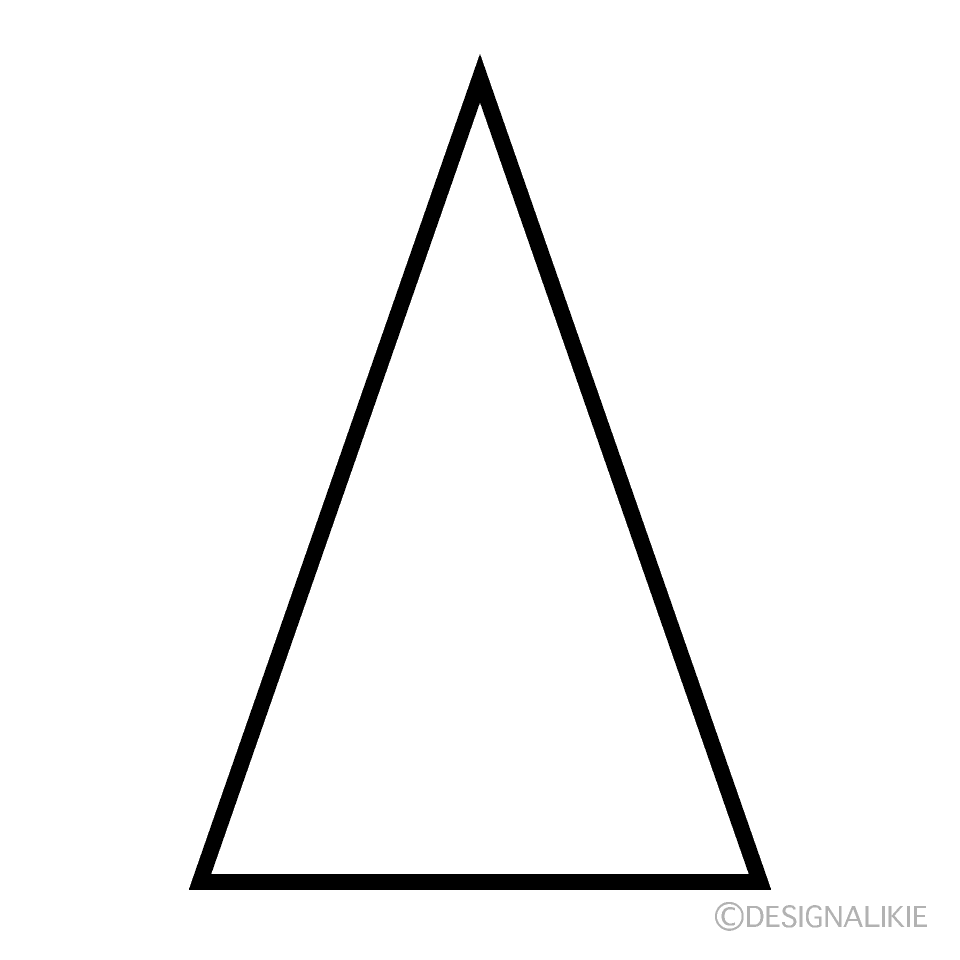 Triangle Shape Black And White Clip Art Free PNG Image Illustoon